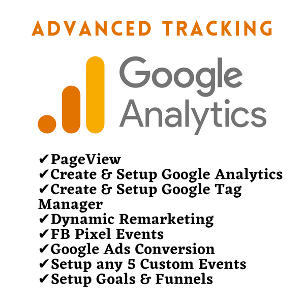 Set up google analytics Advanced Package 100% money-back guarantee